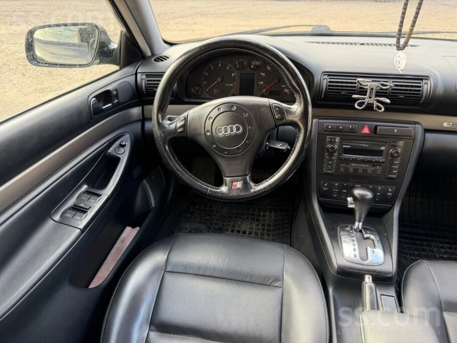 Black Audi A4 2000 in Valka, with an engine capacity of 1.80 L and mileage of 199 thousand km for 3999 €, photo 9 on AUTOMOTO.COM.LV