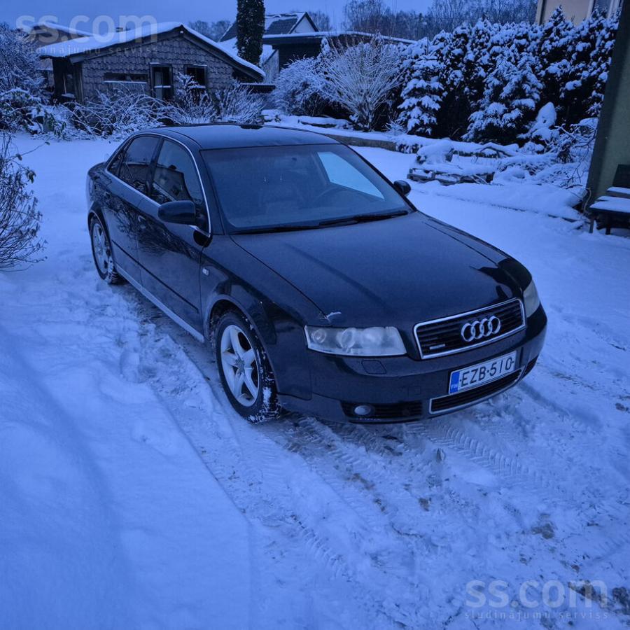 Black Audi A4 2001 in Riga, with an engine capacity of 1.80 L and mileage of 0 thousand km for 2550 €, photo 1 on AUTOMOTO.COM.LV