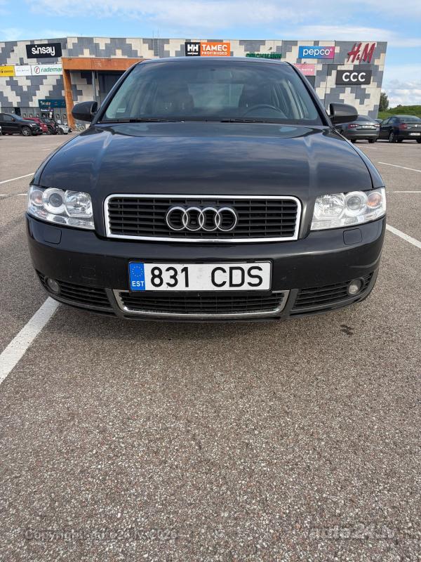 Black Audi A4 2001 in Tallinn, with an engine capacity of 2.00 L and mileage of 303 thousand km for 1999 €, photo 1 on AUTOMOTO.COM.LV