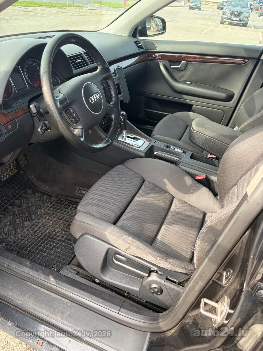 Black Audi A4 2001 in Tallinn, with an engine capacity of 2.00 L and mileage of 303 thousand km for 1999 €, photo 6 on AUTOMOTO.COM.LV