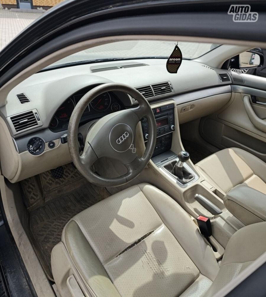 Melns Audi A4 2002 Panevēža, ar dzinēja tilpumu 1.80 L un nobraukumu 222 tūkst. km par 800 €, foto 8 vietnē AUTOMOTO.COM.LV