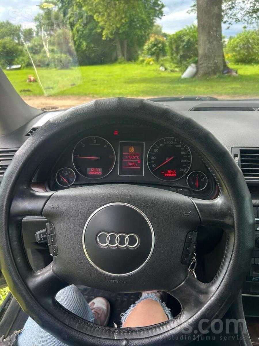 Black Audi A4 2002 in Valmiera, with an engine capacity of 1.90 L and mileage of 400 thousand km for 2050 €, photo 7 on AUTOMOTO.COM.LV