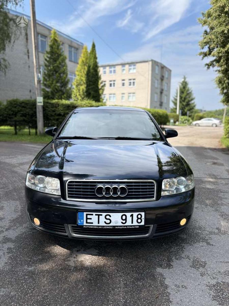 Black Audi A4 2002 in Vilnius, with an engine capacity of 1.90 L and mileage of 371 thousand km for 1350 €, photo 1 on AUTOMOTO.COM.LV