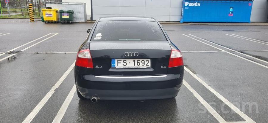Melns Audi A4 2002 Rīga, ar dzinēja tilpumu 2.00 L un nobraukumu 260 tūkst. km par 1505 €, foto 3 vietnē AUTOMOTO.COM.LV