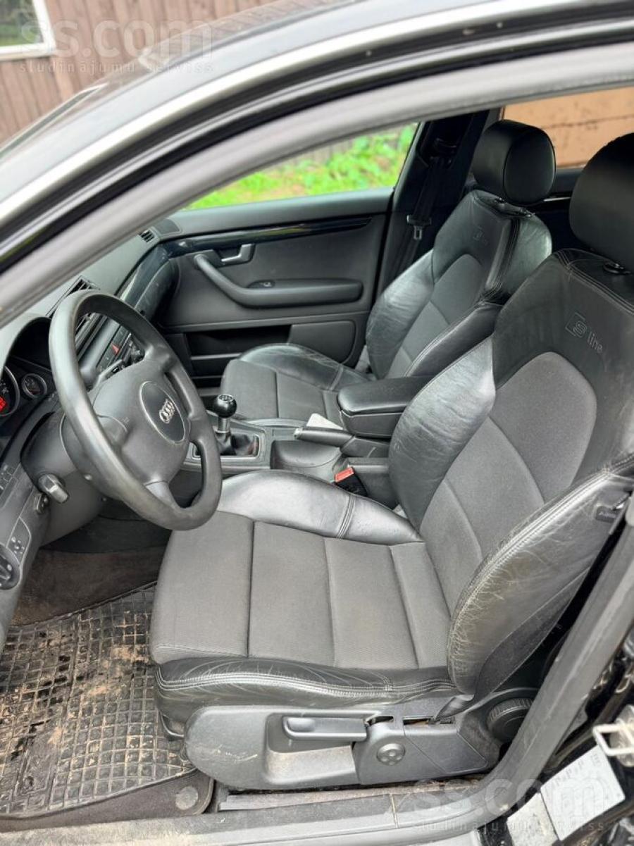 Black Audi A4 2003 in Valka, with an engine capacity of 1.90 L and mileage of 376 thousand km for 1650 €, photo 8 on AUTOMOTO.COM.LV