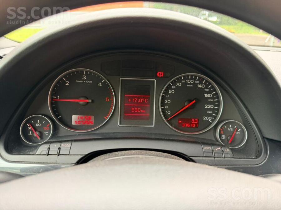 Black Audi A4 2003 in Valka, with an engine capacity of 1.90 L and mileage of 376 thousand km for 1650 €, photo 11 on AUTOMOTO.COM.LV