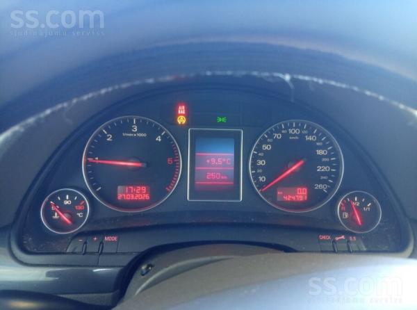 Black Audi A4 2003 in Riga, with an engine capacity of 1.90 L and mileage of 425 thousand km for 1000 €, photo 7 on AUTOMOTO.COM.LV