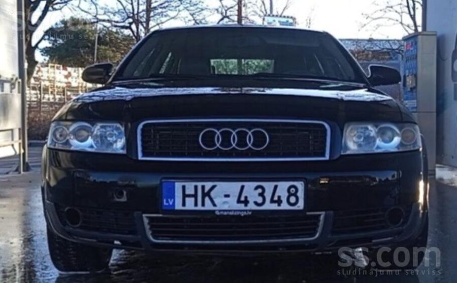 Black Audi A4 2003 in Riga, with an engine capacity of 1.90 L and mileage of 424 thousand km for 1500 €, photo 1 on AUTOMOTO.COM.LV