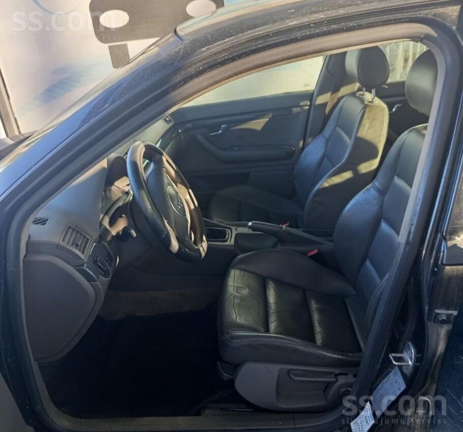 Black Audi A4 2003 in Riga, with an engine capacity of 1.90 L and mileage of 424 thousand km for 1500 €, photo 7 on AUTOMOTO.COM.LV
