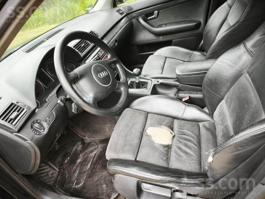 Black Audi A4 2004 in Bauska, with an engine capacity of 2.50 L and mileage of 427 thousand km for 1000 €, photo 7 on AUTOMOTO.COM.LV