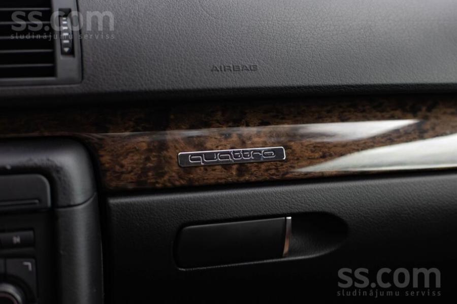 Melns Audi A4 2004 Rīga, ar dzinēja tilpumu 3.00 L un nobraukumu 312 tūkst. km par 3790 €, foto 23 vietnē AUTOMOTO.COM.LV