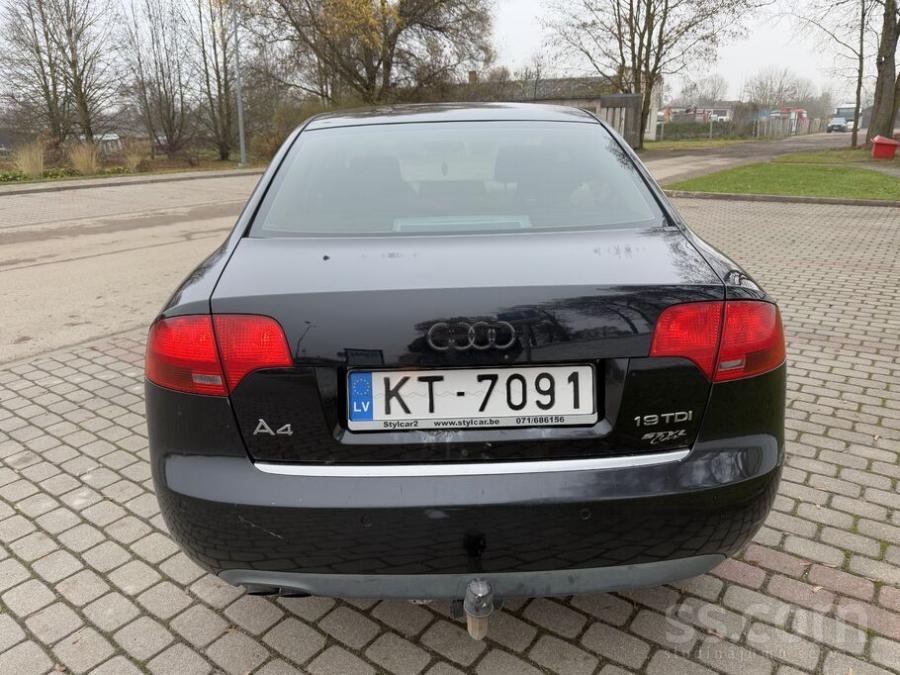 Black Audi A4 2005 in Preili, with an engine capacity of 1.90 L and mileage of 410 thousand km for 1700 €, photo 6 on AUTOMOTO.COM.LV