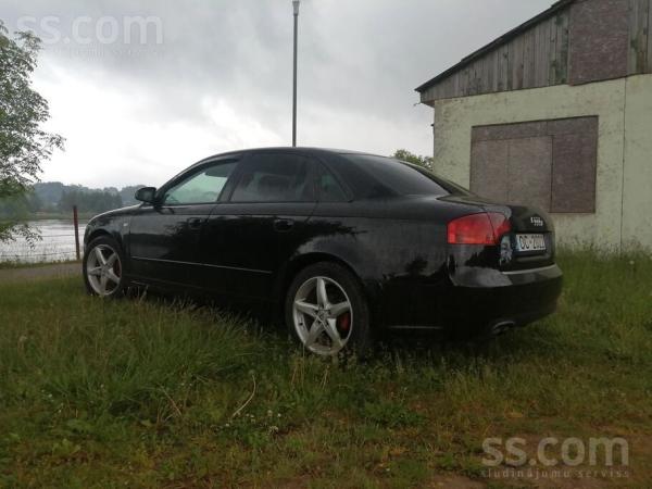 Black Audi A4 2005 in Aizkraukle, with an engine capacity of 1.90 L and mileage of 424 thousand km for 2995 €, photo 1 on AUTOMOTO.COM.LV