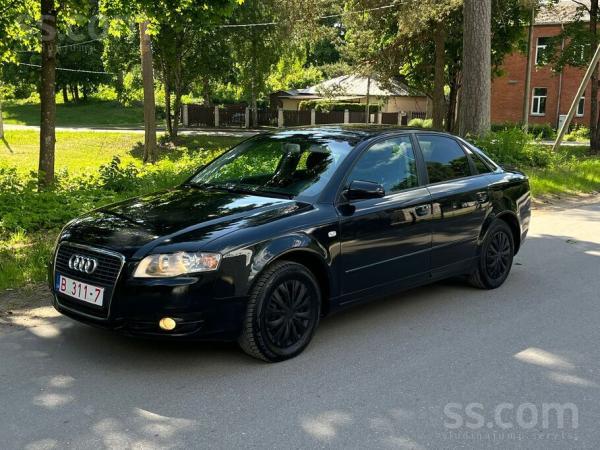 Black Audi A4 2005 in Riga, with an engine capacity of 1.90 L and mileage of 0 thousand km for 2399 €, photo 1 on AUTOMOTO.COM.LV