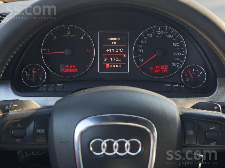 Black Audi A4 2005 in Riga, with an engine capacity of 3.00 L and mileage of 370 thousand km for 3000 €, photo 9 on AUTOMOTO.COM.LV