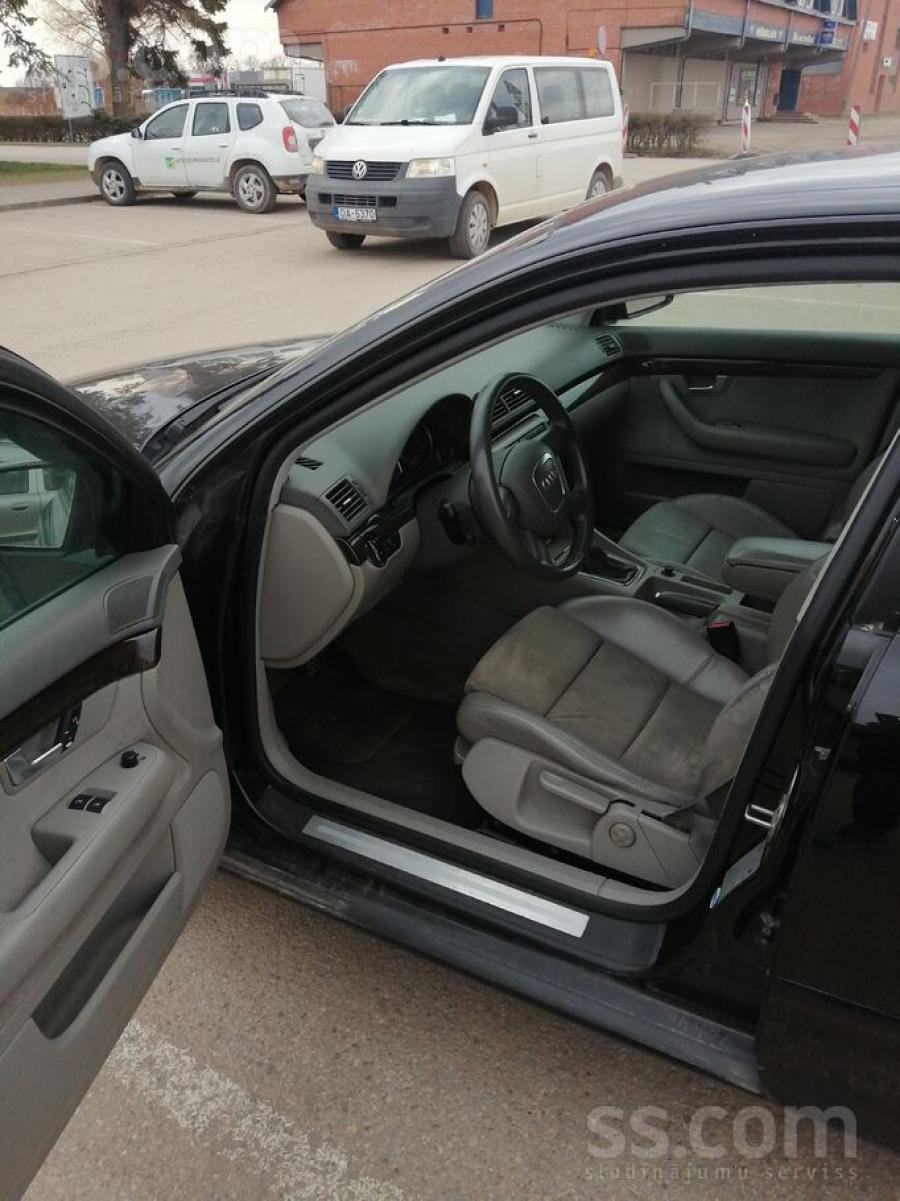 Black Audi A4 2005 in Aizkraukle, with an engine capacity of 1.90 L and mileage of 424 thousand km for 2995 €, photo 7 on AUTOMOTO.COM.LV