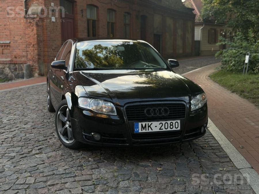 Melns Audi A4 2005 Cēsis, ar dzinēja tilpumu 2.00 L un nobraukumu 296 tūkst. km par 1990 €, foto 1 vietnē AUTOMOTO.COM.LV