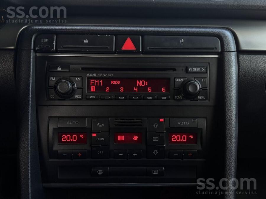 Melns Audi A4 2005 Cēsis, ar dzinēja tilpumu 2.00 L un nobraukumu 296 tūkst. km par 1990 €, foto 15 vietnē AUTOMOTO.COM.LV