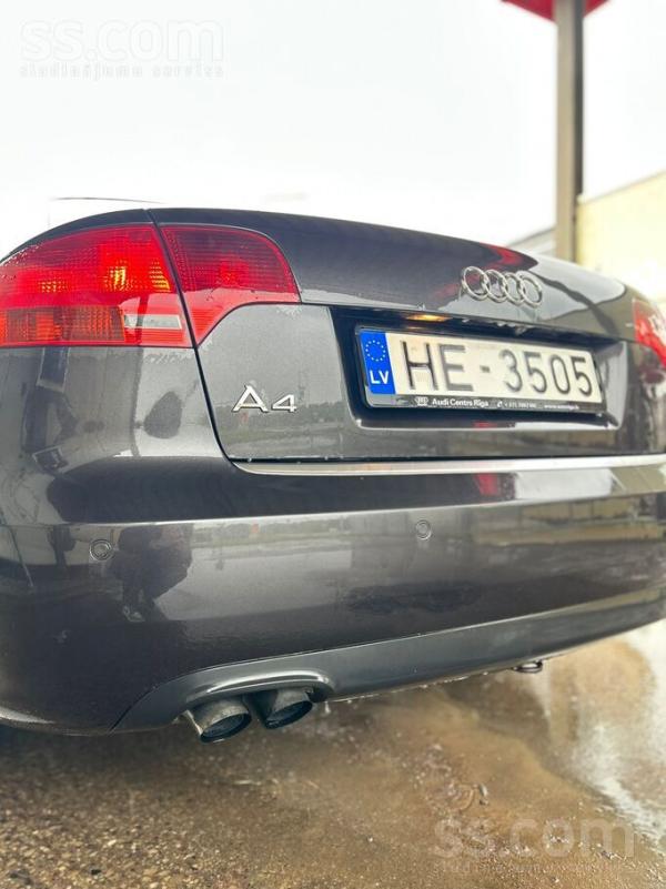 Black Audi A4 2007 in Preili, with an engine capacity of 2.00 L and mileage of 256 thousand km for 3400 €, photo 1 on AUTOMOTO.COM.LV