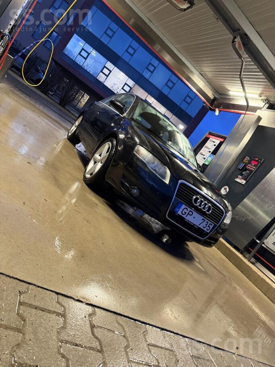 Black Audi A4 2007 in Jelgava, with an engine capacity of 2.00 L and mileage of 316 thousand km for 2490 €, photo 1 on AUTOMOTO.COM.LV