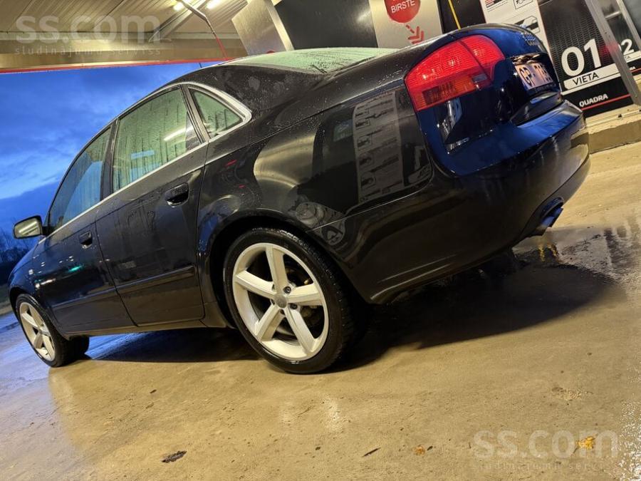 Black Audi A4 2007 in Jelgava, with an engine capacity of 2.00 L and mileage of 316 thousand km for 2490 €, photo 5 on AUTOMOTO.COM.LV