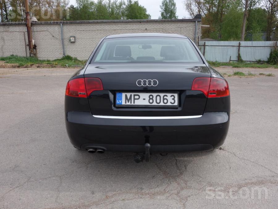Black Audi A4 2007 in Riga, with an engine capacity of 2.00 L and mileage of 297 thousand km for 3550 €, photo 5 on AUTOMOTO.COM.LV