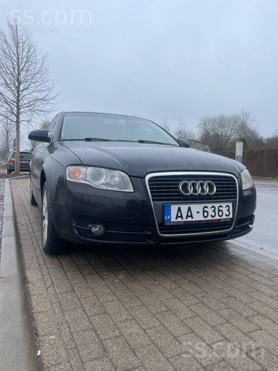 Black Audi A4 2007 in Riga, with an engine capacity of 2.00 L and mileage of 245 thousand km for 3100 €, photo 1 on AUTOMOTO.COM.LV