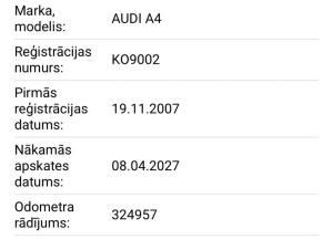 Melns Audi A4 2007 Rīga, ar dzinēja tilpumu 2.70 L un nobraukumu 325 tūkst. km par 5490 €, foto 32 vietnē AUTOMOTO.COM.LV