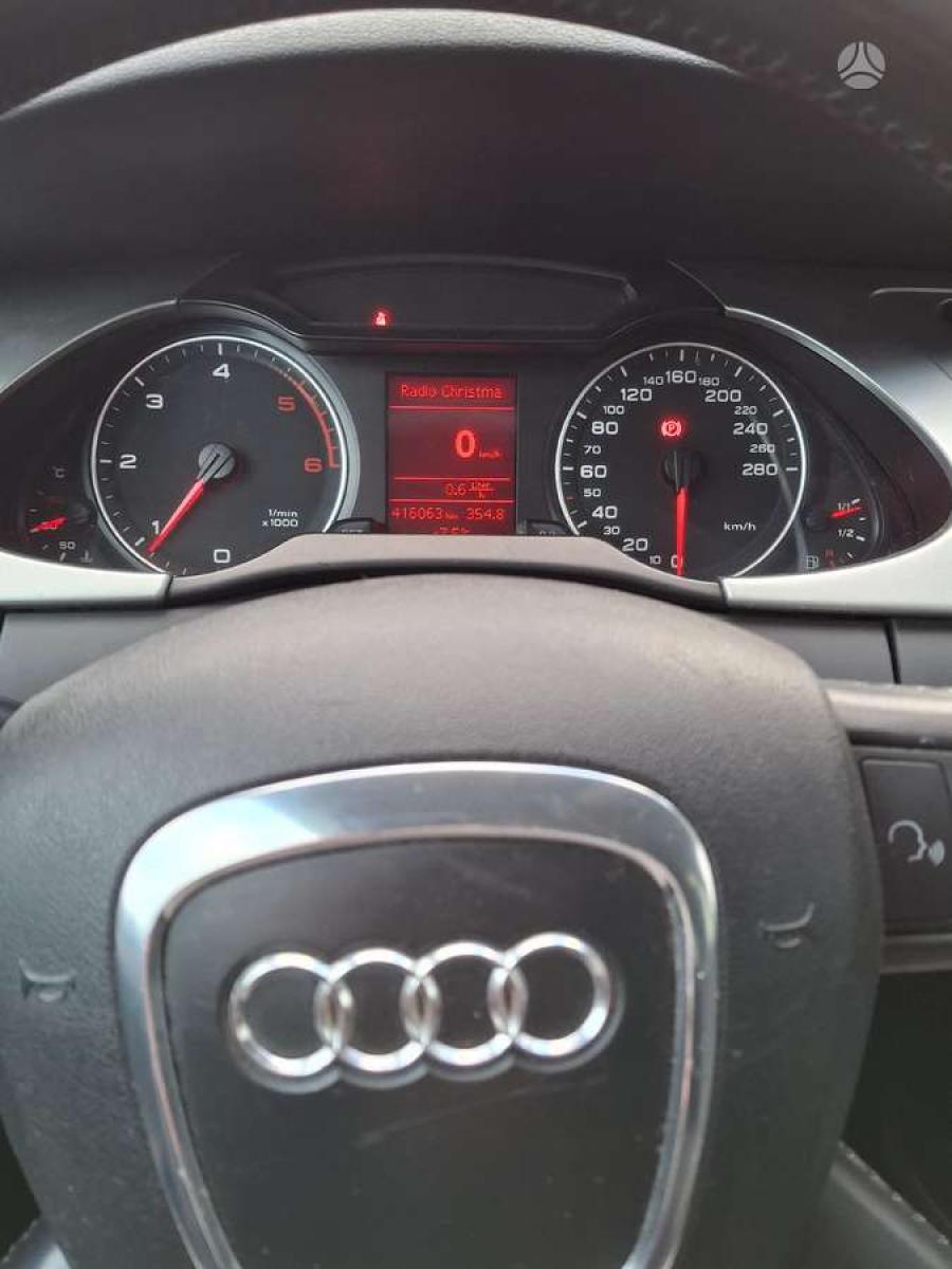 Black Audi A4 2008 in Kaunas, with an engine capacity of 1.97 L and mileage of 416 thousand km for 3200 €, photo 7 on AUTOMOTO.COM.LV