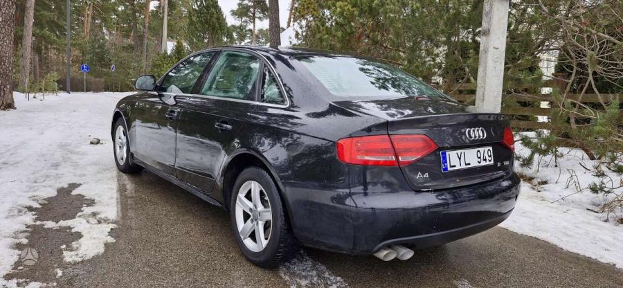 Melns Audi A4 2008 Kauņa, ar dzinēja tilpumu 1.97 L un nobraukumu 340 tūkst. km par 4800 €, foto 6 vietnē AUTOMOTO.COM.LV