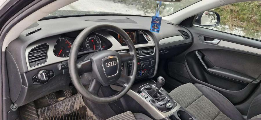 Melns Audi A4 2008 Kauņa, ar dzinēja tilpumu 1.97 L un nobraukumu 340 tūkst. km par 4800 €, foto 9 vietnē AUTOMOTO.COM.LV