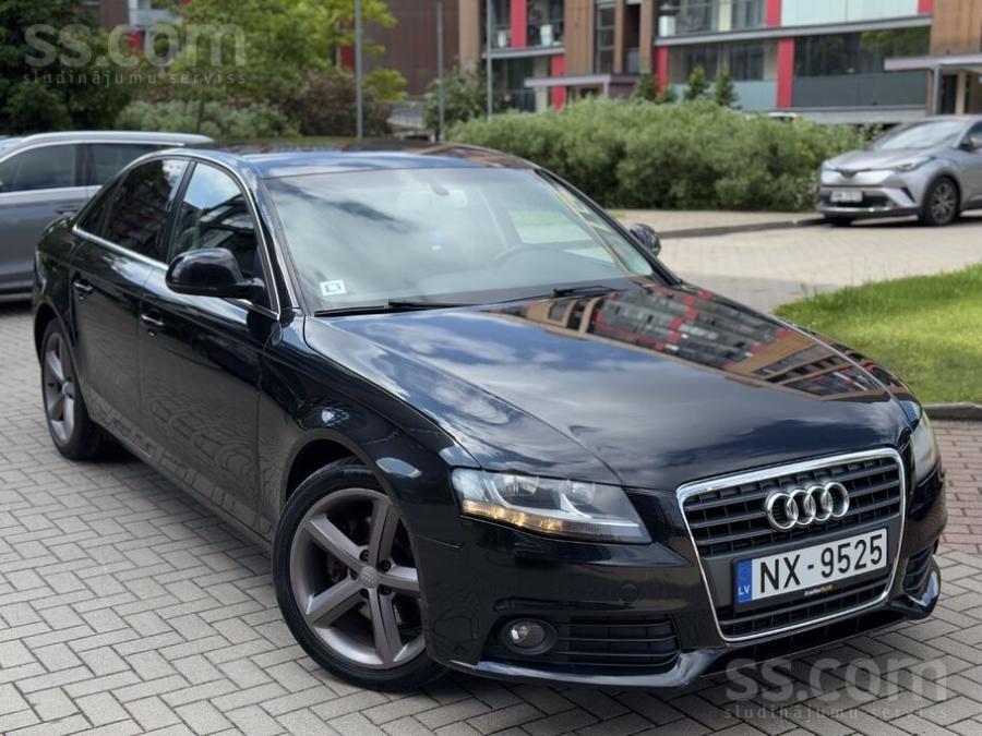 Melns Audi A4 2008 Rīga, ar dzinēja tilpumu 2.00 L un nobraukumu 284 tūkst. km par 4690 €, foto 1 vietnē AUTOMOTO.COM.LV