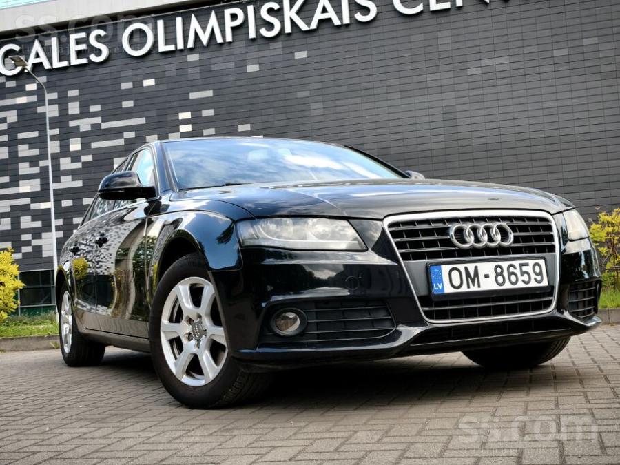 Black Audi A4 2008 in Jelgava, with an engine capacity of 2.00 L and mileage of 0 thousand km for 5990 €, photo 4 on AUTOMOTO.COM.LV