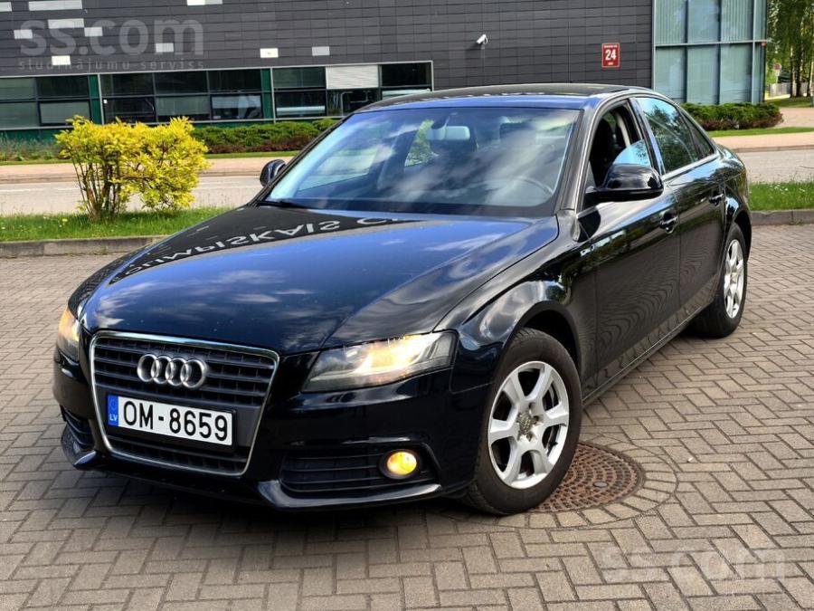 Black Audi A4 2008 in Jelgava, with an engine capacity of 2.00 L and mileage of 0 thousand km for 5990 €, photo 5 on AUTOMOTO.COM.LV