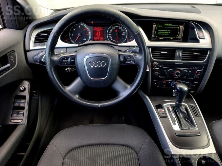 Black Audi A4 2008 in Jelgava, with an engine capacity of 2.00 L and mileage of 0 thousand km for 5990 €, photo 12 on AUTOMOTO.COM.LV