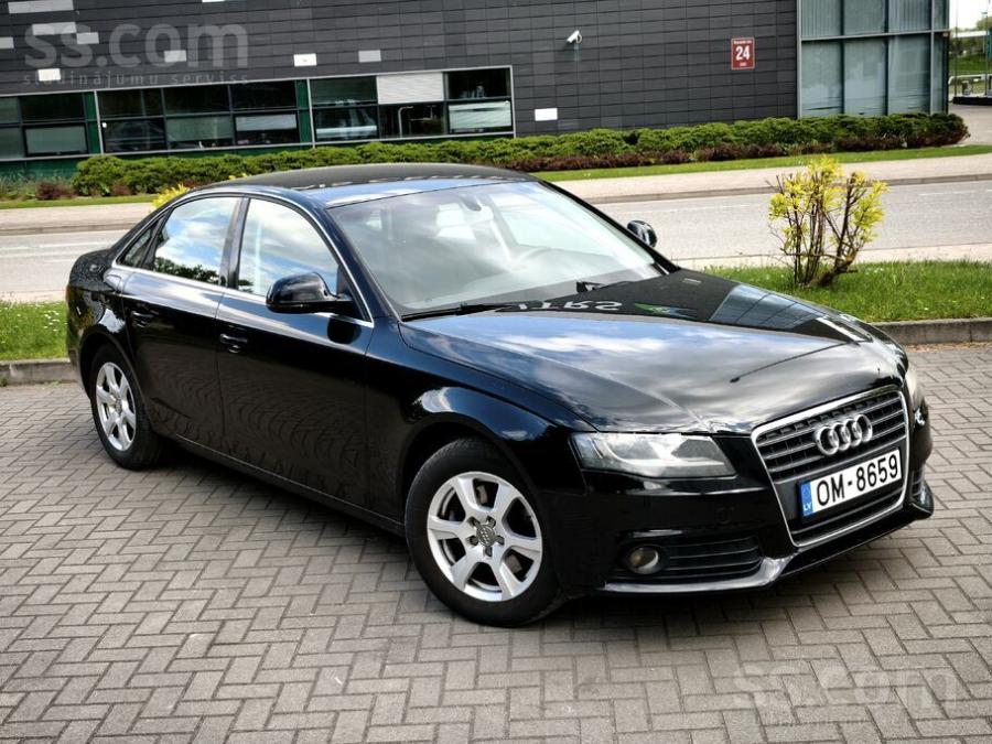 Black Audi A4 2008 in Jelgava, with an engine capacity of 2.00 L and mileage of 0 thousand km for 5990 €, photo 35 on AUTOMOTO.COM.LV
