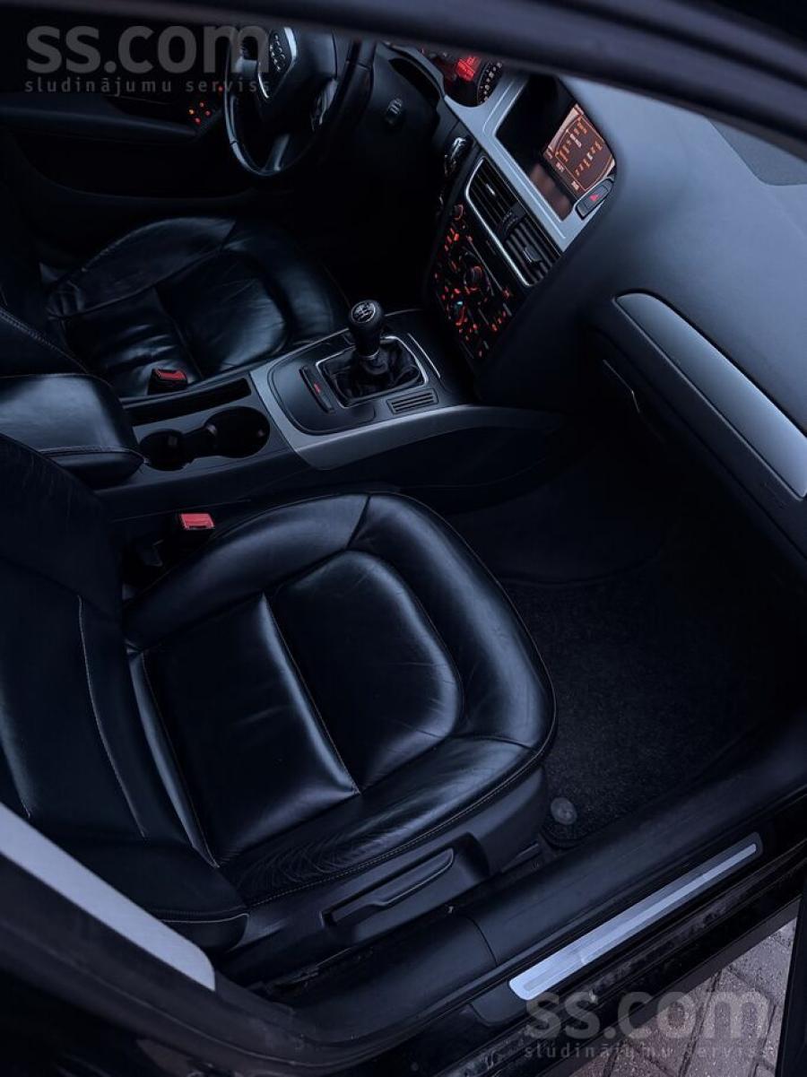 Black Audi A4 2008 in Valmiera, with an engine capacity of 2.00 L and mileage of 423 thousand km for 3500 €, photo 9 on AUTOMOTO.COM.LV