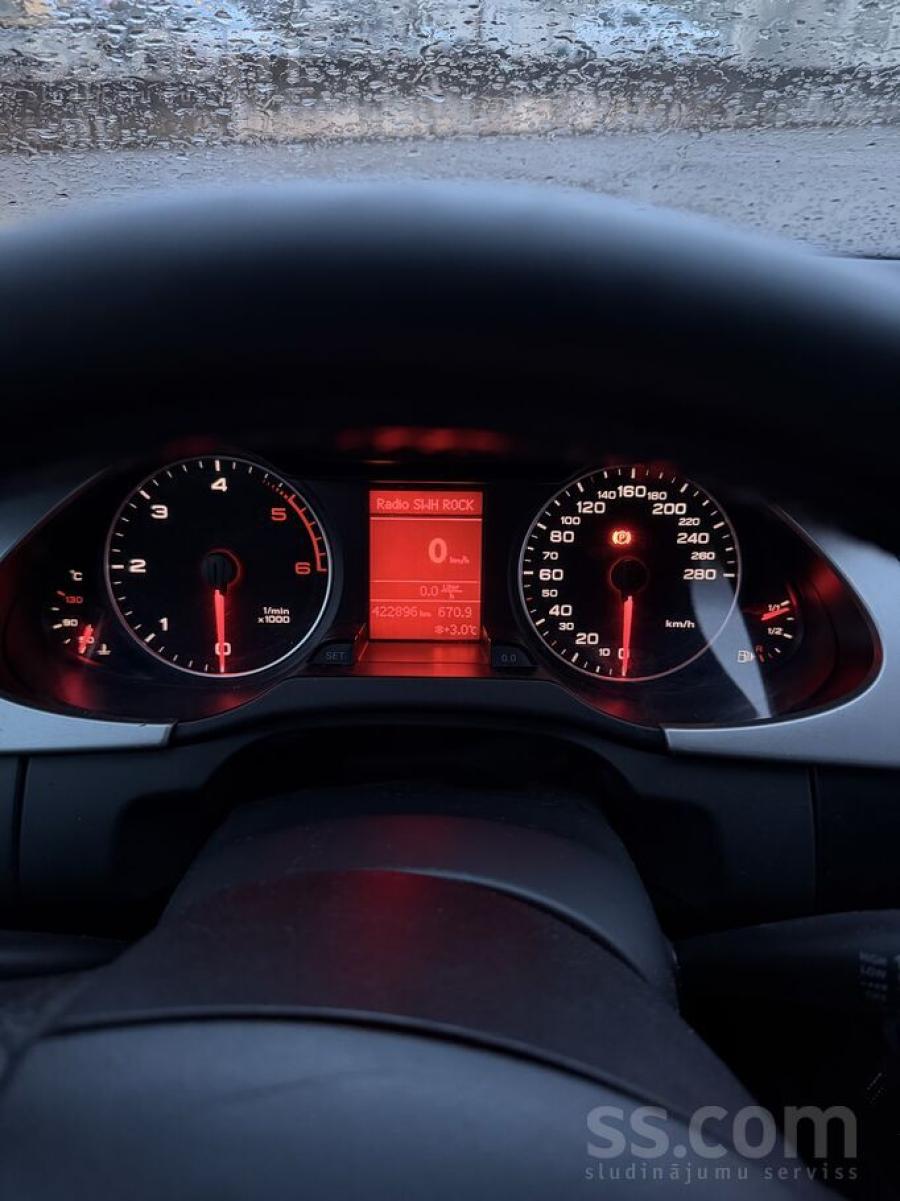 Black Audi A4 2008 in Valmiera, with an engine capacity of 2.00 L and mileage of 423 thousand km for 3500 €, photo 19 on AUTOMOTO.COM.LV