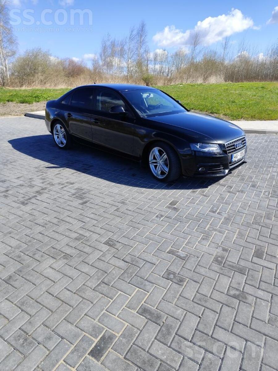 Melns Audi A4 2008 Kuldīga, ar dzinēja tilpumu 2.00 L un nobraukumu 345 tūkst. km par 5650 €, foto 1 vietnē AUTOMOTO.COM.LV