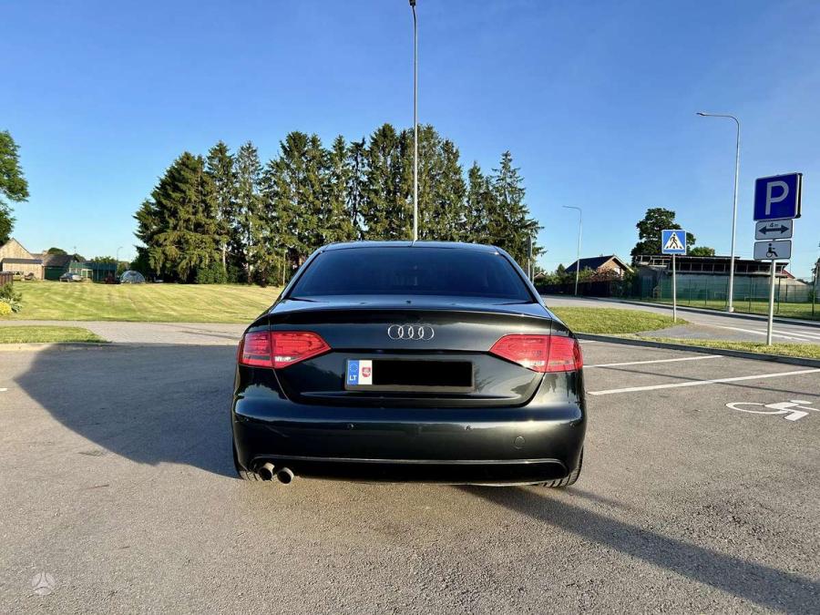 Black Audi A4 2008 in Silute, with an engine capacity of 1.97 L and mileage of 269 thousand km for 5300 €, photo 6 on AUTOMOTO.COM.LV