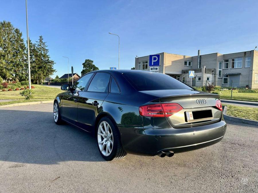 Black Audi A4 2008 in Silute, with an engine capacity of 1.97 L and mileage of 269 thousand km for 5300 €, photo 7 on AUTOMOTO.COM.LV