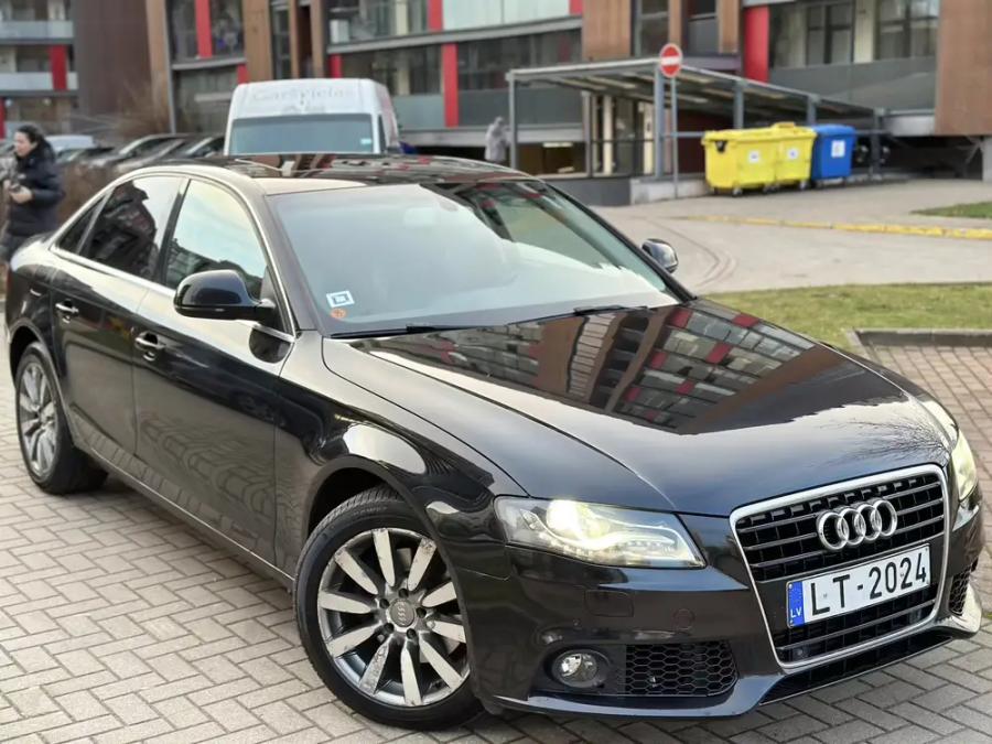 Black Audi A4 2008 in Riga, with an engine capacity of 2.00 L and mileage of 274 thousand km for 5290 €, photo 1 on AUTOMOTO.COM.LV