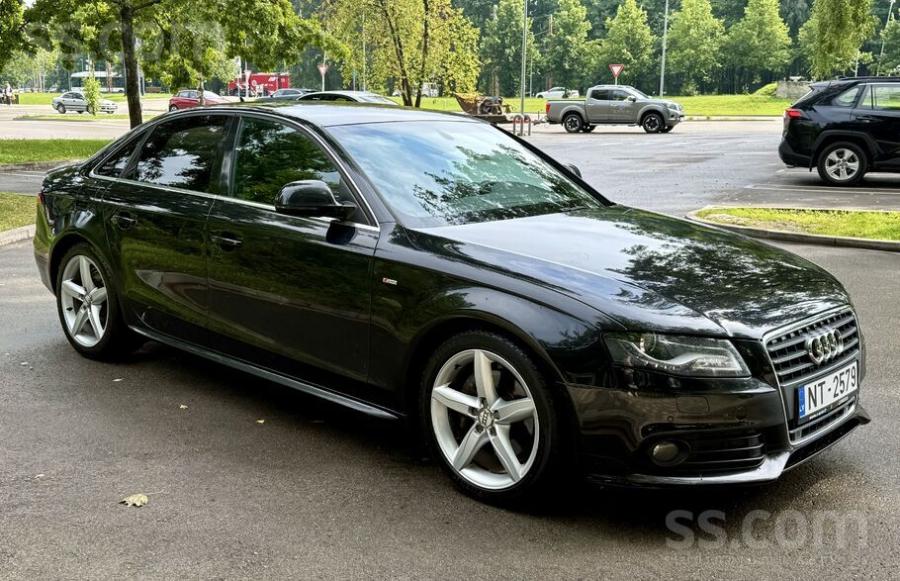 Black Audi A4 2008 in Riga, with an engine capacity of 2.70 L and mileage of 335 thousand km for 4750 €, photo 4 on AUTOMOTO.COM.LV