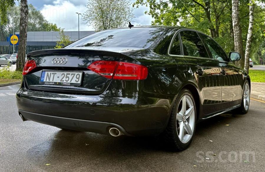 Black Audi A4 2008 in Riga, with an engine capacity of 2.70 L and mileage of 335 thousand km for 4750 €, photo 6 on AUTOMOTO.COM.LV