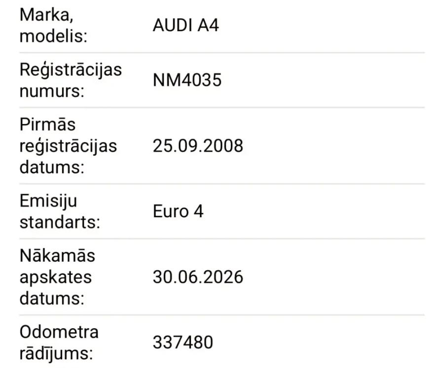 Melns Audi A4 2008 Rīga, ar dzinēja tilpumu 2.00 L un nobraukumu 338 tūkst. km par 4990 €, foto 26 vietnē AUTOMOTO.COM.LV