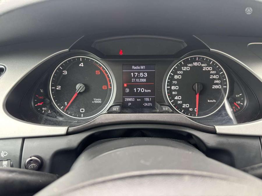 Black Audi A4 2008 in Marijampole, with an engine capacity of 1.97 L and mileage of 299 thousand km for 4300 €, photo 14 on AUTOMOTO.COM.LV