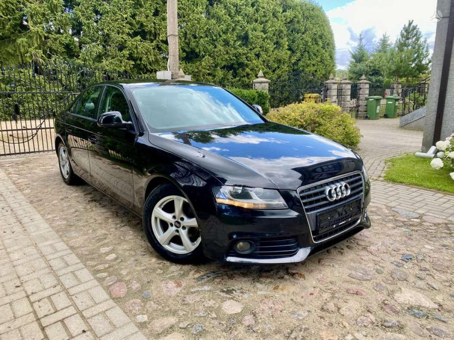 Black Audi A4 2008 in Siauliai, with an engine capacity of 1.97 L and mileage of 280 thousand km for 3499 €, photo 1 on AUTOMOTO.COM.LV