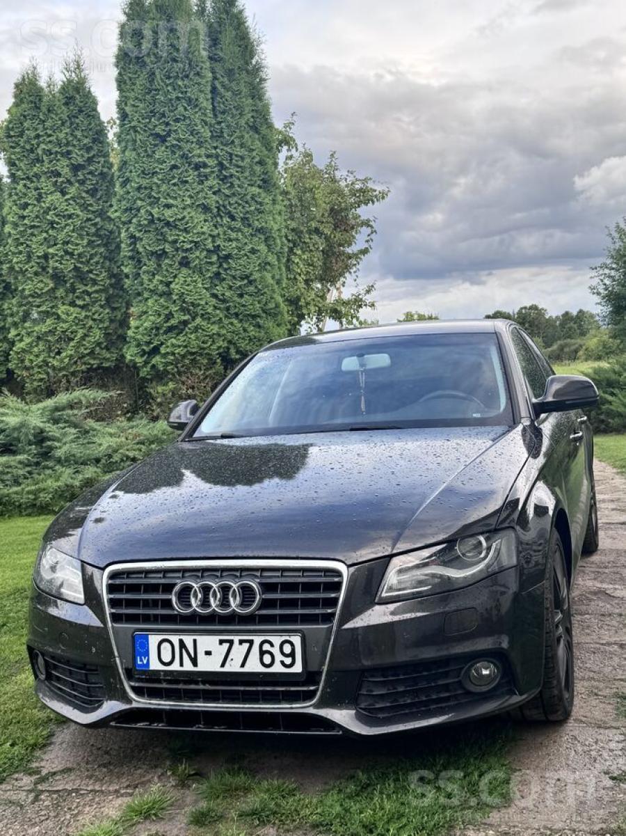 Black Audi A4 2008 in Daugavpils, with an engine capacity of 2.00 L and mileage of 302 thousand km for 4600 €, photo 1 on AUTOMOTO.COM.LV