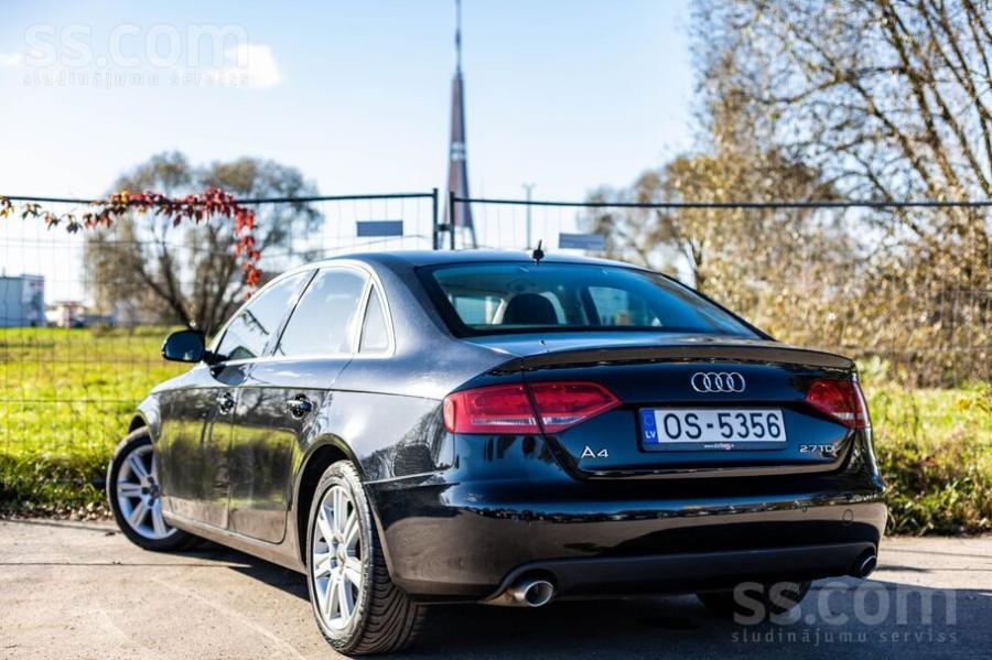 Черный Ауди А4 2008 в Рига, объемом двигателя 2.70 л и пробегом 322 тыс. км за 6290 €, фото 7 на AUTOMOTO.COM.LV