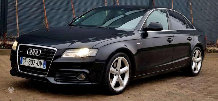 Black Audi A4 2009 in Vilnius, with an engine capacity of 2.97 L and mileage of 313 thousand km for 5950 €, photo 1 on AUTOMOTO.COM.LV